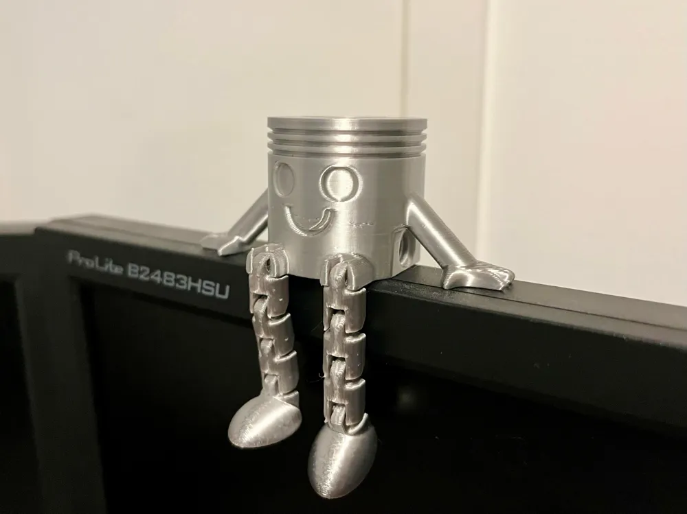 Flexi Piston Buddy (articulated - no supports) - Free 3D Print Model ...