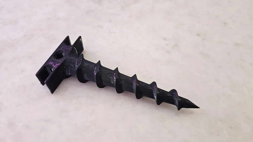 Heavy-Duty 3D Printable Ground Screw Stake by FjordFoundry MakerWorld ...