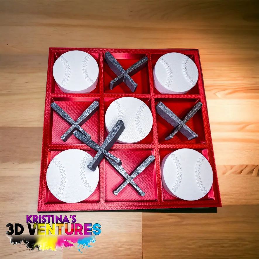 Baseball Tic-Tac-Toe game by kristinakent - MakerWorld