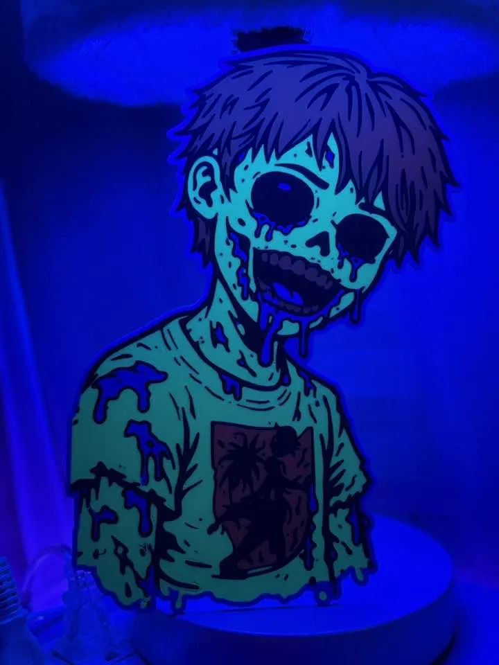 zombie boy wall art - Free 3D Print Model - MakerWorld