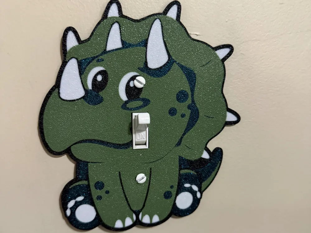 Dino Light Switch Cover - Free 3D Print Model - MakerWorld