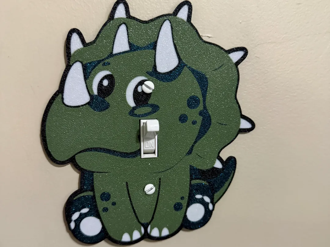 Dino Light Switch Cover - Free 3D Print Model - MakerWorld