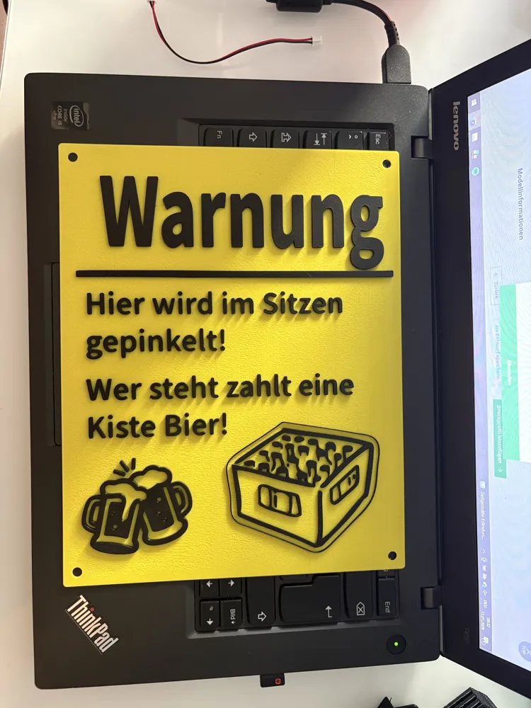Panneau pisser assis - Modèle d'Impression 3D Gratuit - MakerWorld