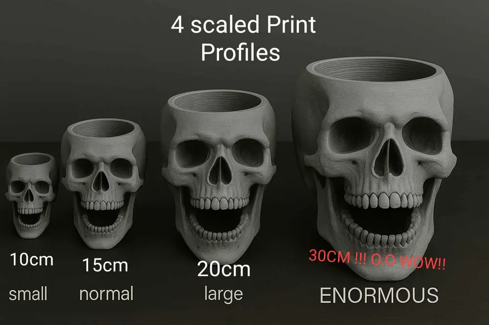 Skull Planter Pot Halloween Decoration for Plants - Free 3D Print Model ...