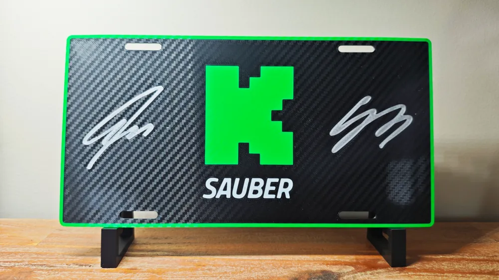 F1 Team Licence Plate - Kick Sauber by P78 MakerWorld: Download Free 3D ...