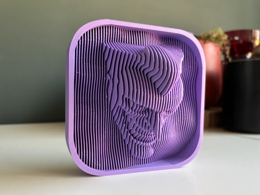 Joker layered sculpture (Wave Edition) - Free 3D Print Model - MakerWorld