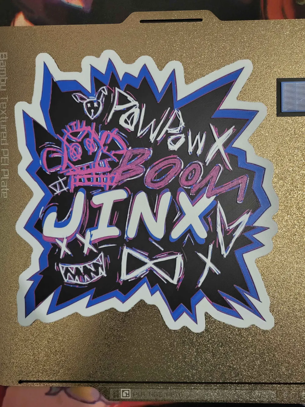HueForge Jinx Graffiti Arcane by Egnakir - MakerWorld