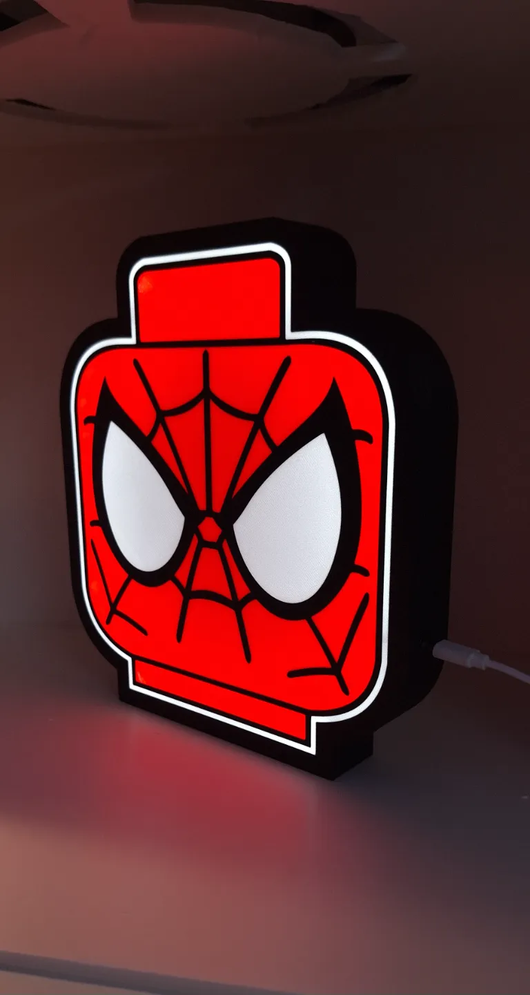 Spider man Brick Lightbox by MK 3DMakerWorld: Download Free 3D Models