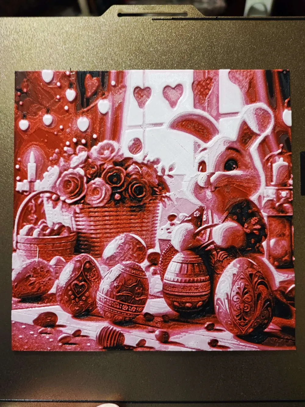 Easter Bunny and Eggstravaganza HueForge 4color by fikuss30 - MakerWorld