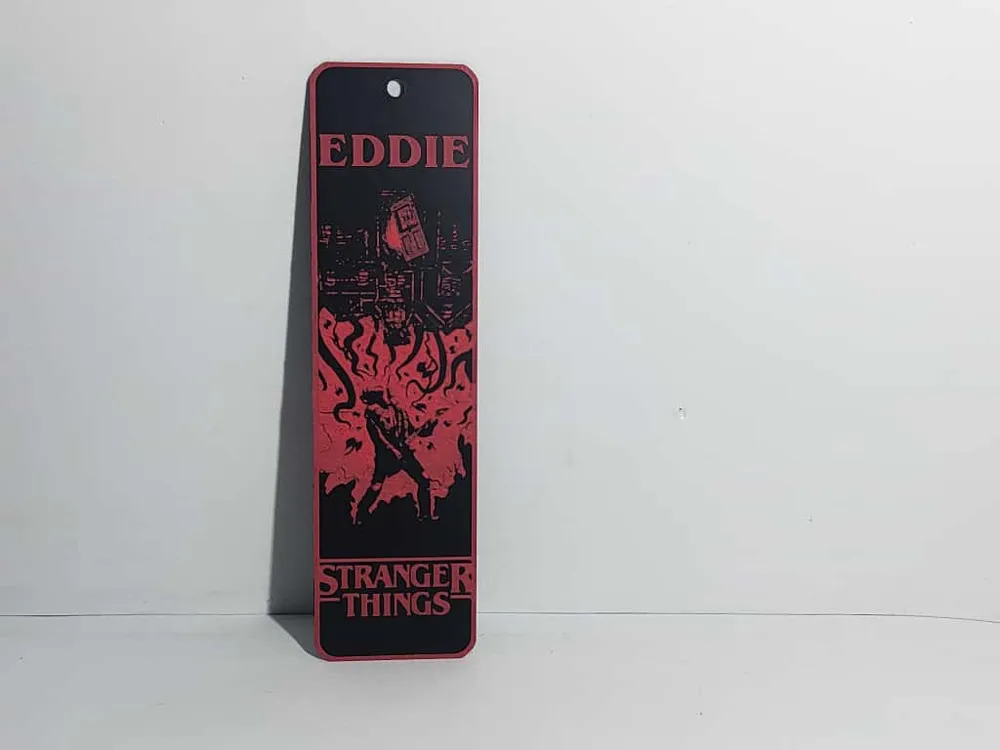 Stranger Things Bookmark Max Eddie Netflix series - Free 3D Print Model ...
