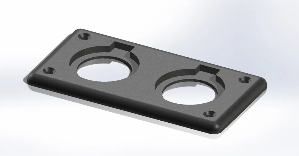 Dual 12V Socket Panel Mount by Mitch12354 MakerWorld: Download Free 3D ...