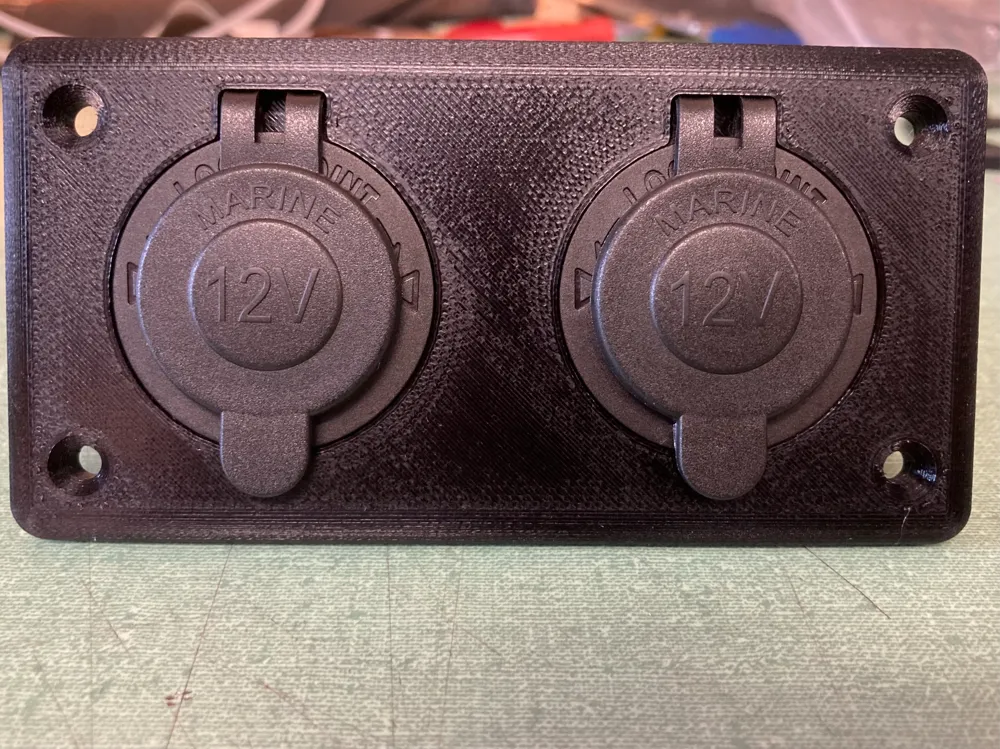 Dual 12V Socket Panel Mount by Mitch12354 - MakerWorld