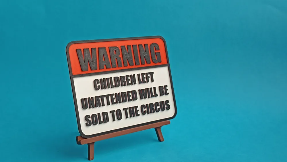 warning table funny children by Maraktos - MakerWorld
