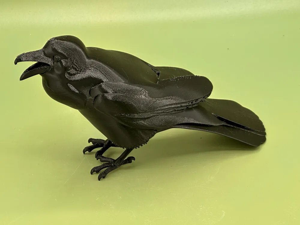 Standing Crow with Open Beak - Free 3D Print Model - MakerWorld
