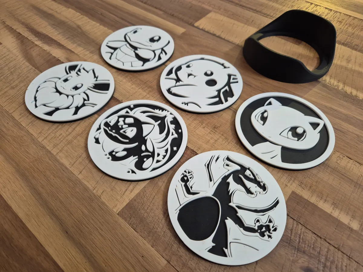 Pokemon Coaster - Free 3D Print Model - MakerWorld