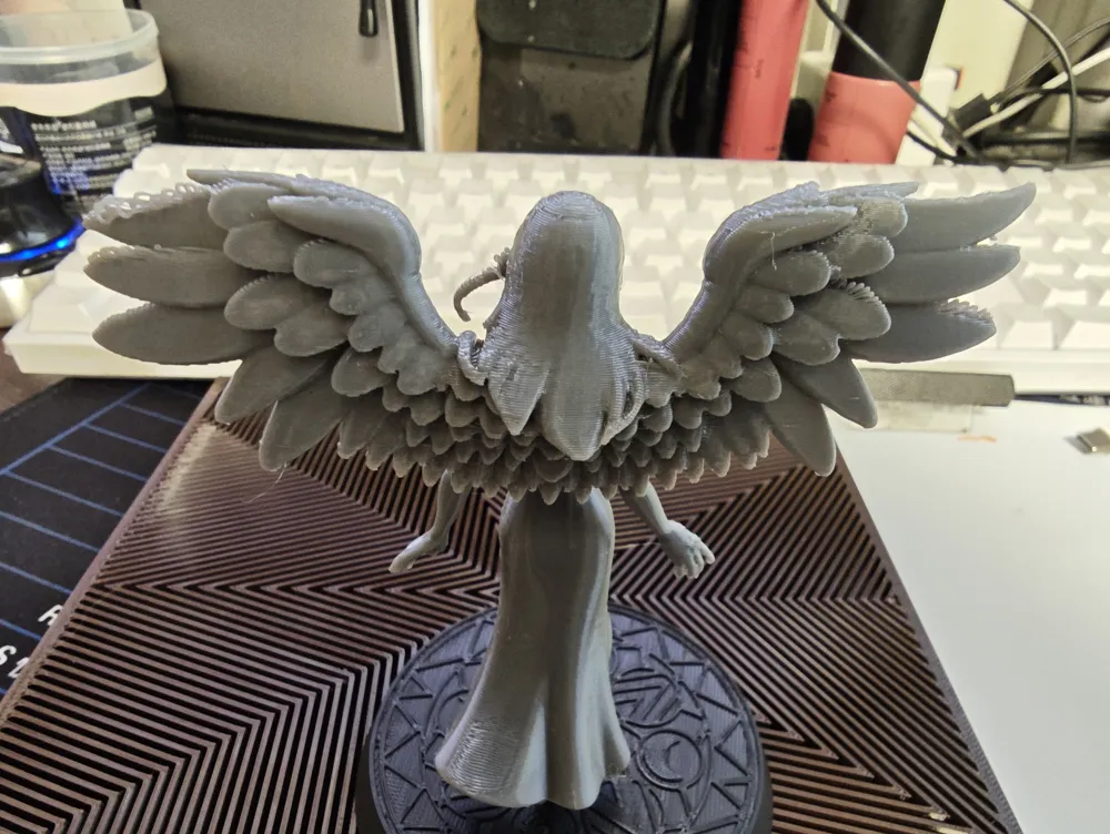 Angel girl in a long dress with wings - Free 3D Print Model - MakerWorld
