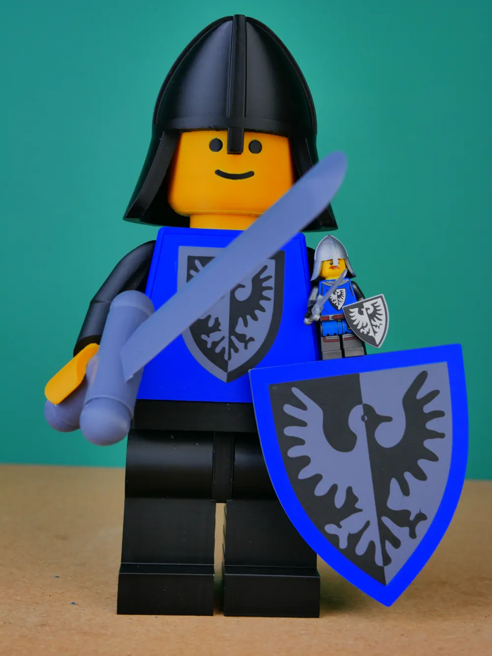 Classic Castle Black Fal-con Knight by Panic & Confusion MakerWorld: Download Free 3D Models