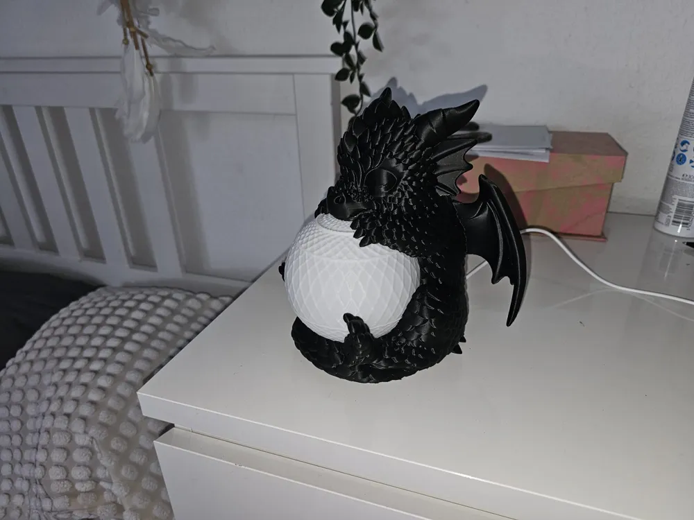 Sleeping Baby Dragon Night Light - Free 3D Print Model - MakerWorld