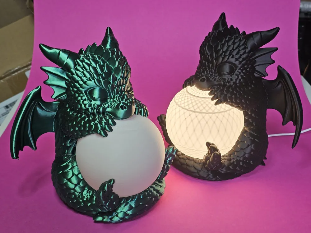 Sleeping Baby Dragon Night Light - Free 3D Print Model - MakerWorld