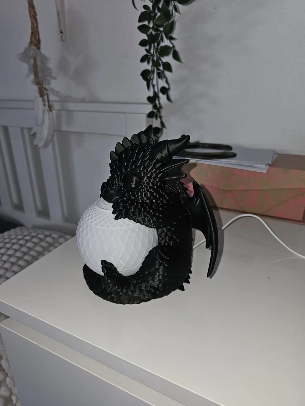 Sleeping Baby Dragon Night Light - Free 3D Print Model - MakerWorld