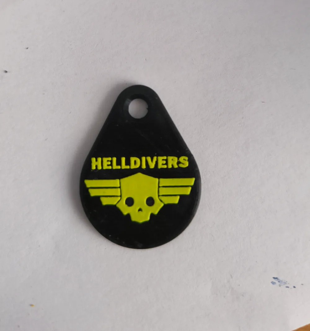 Helldivers Keychain Skull Democracy Liberation by 1337-Gripz - MakerWorld