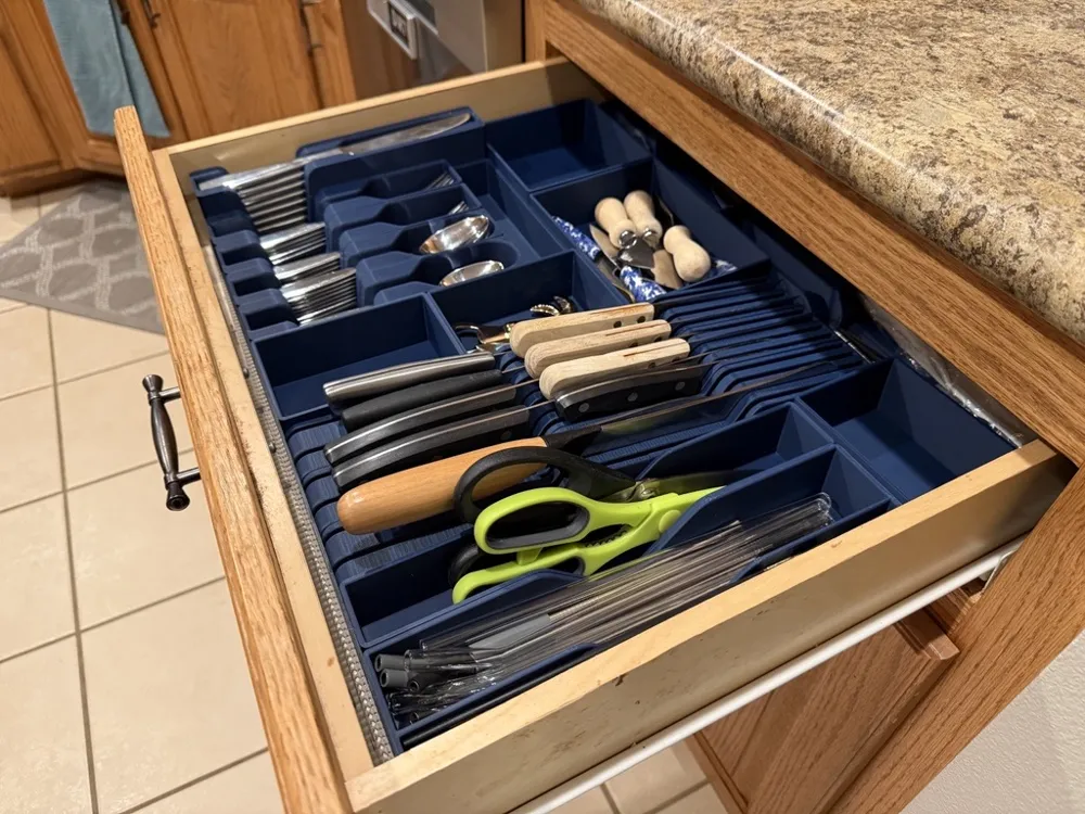 Gridfinity Silverware Drawer Organizer - Free 3D Print Model - MakerWorld