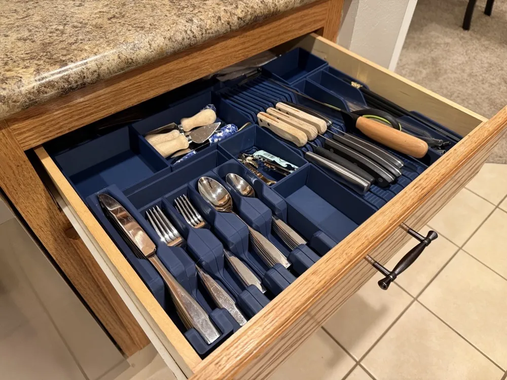 Gridfinity Silverware Drawer Organizer - Free 3D Print Model - MakerWorld
