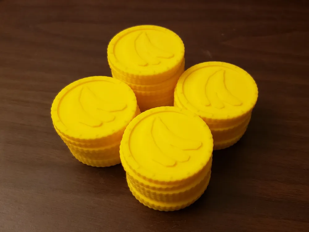 Donkey Kong Banana Coin by beetleMakerWorld: Download Free 3D Models