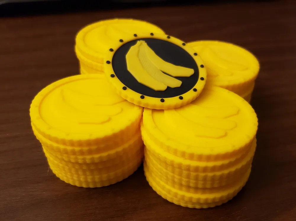 Donkey Kong Banana Coin by beetleMakerWorld: Download Free 3D Models