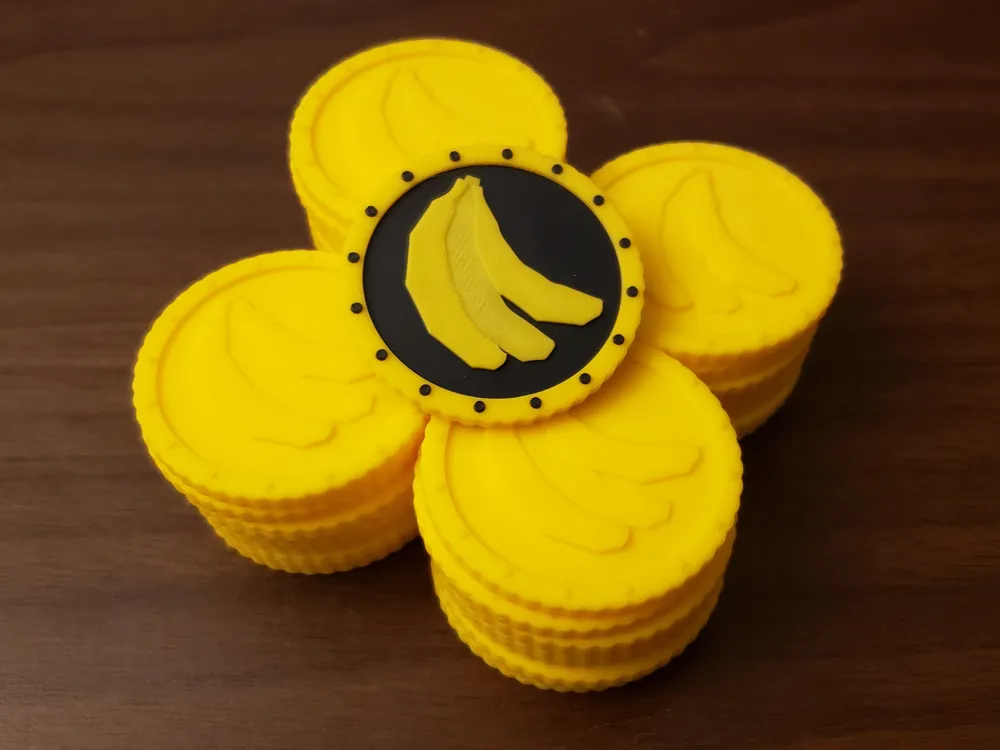Donkey Kong Banana Coin by beetleMakerWorld: Download Free 3D Models