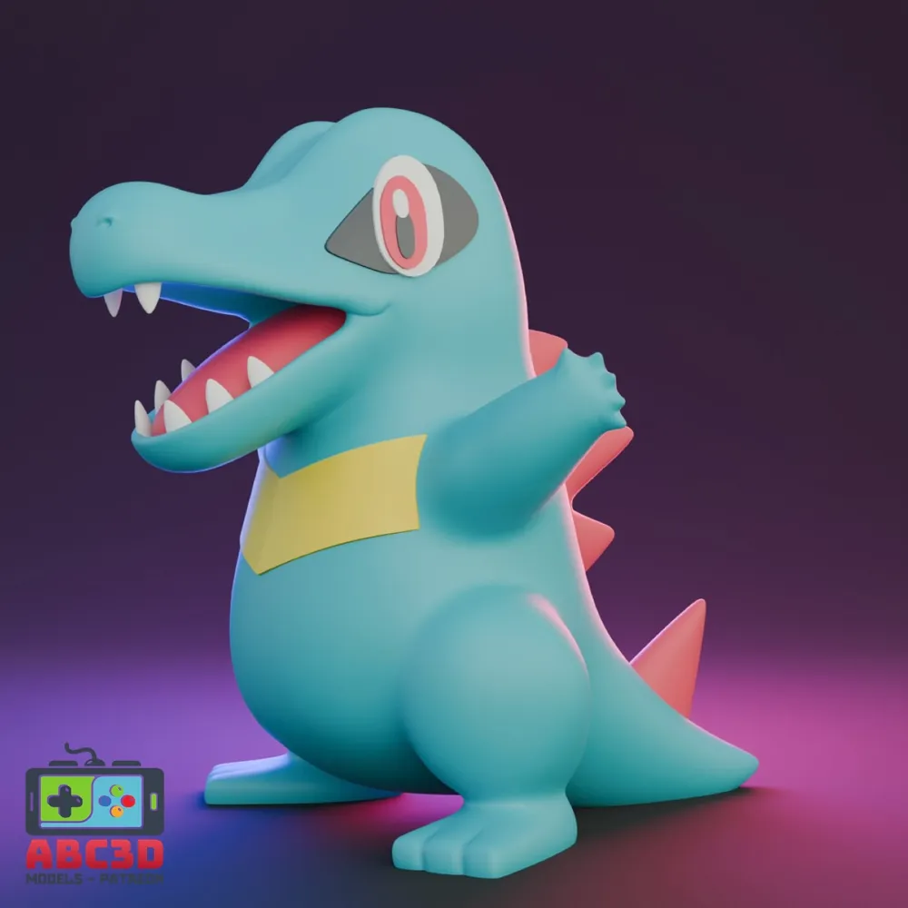 Totodile Model Starting Pokemon; Split and Full by ABC3D - MakerWorld