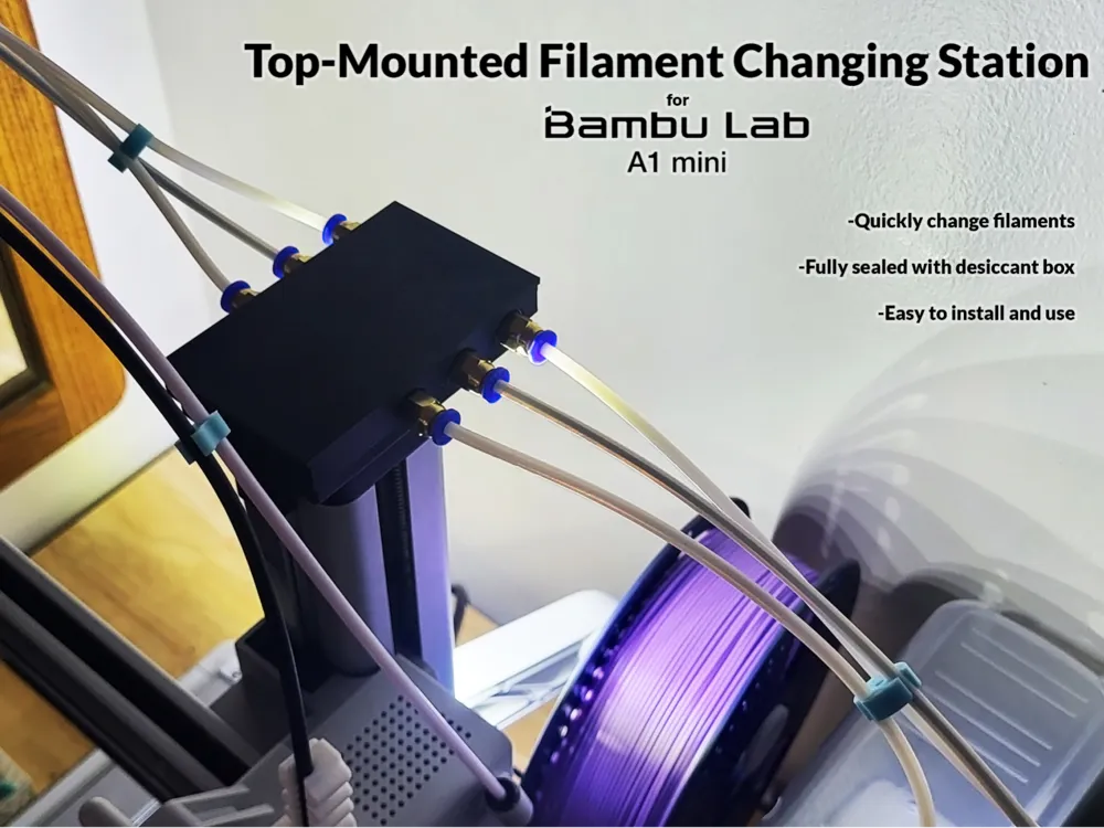 Top-Mounted Filament Changer for A1 Mini by TheFunk - MakerWorld