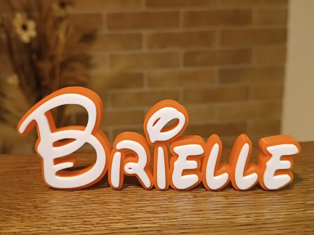 Brielle Name Disney Tag - Free 3D Print Model - MakerWorld