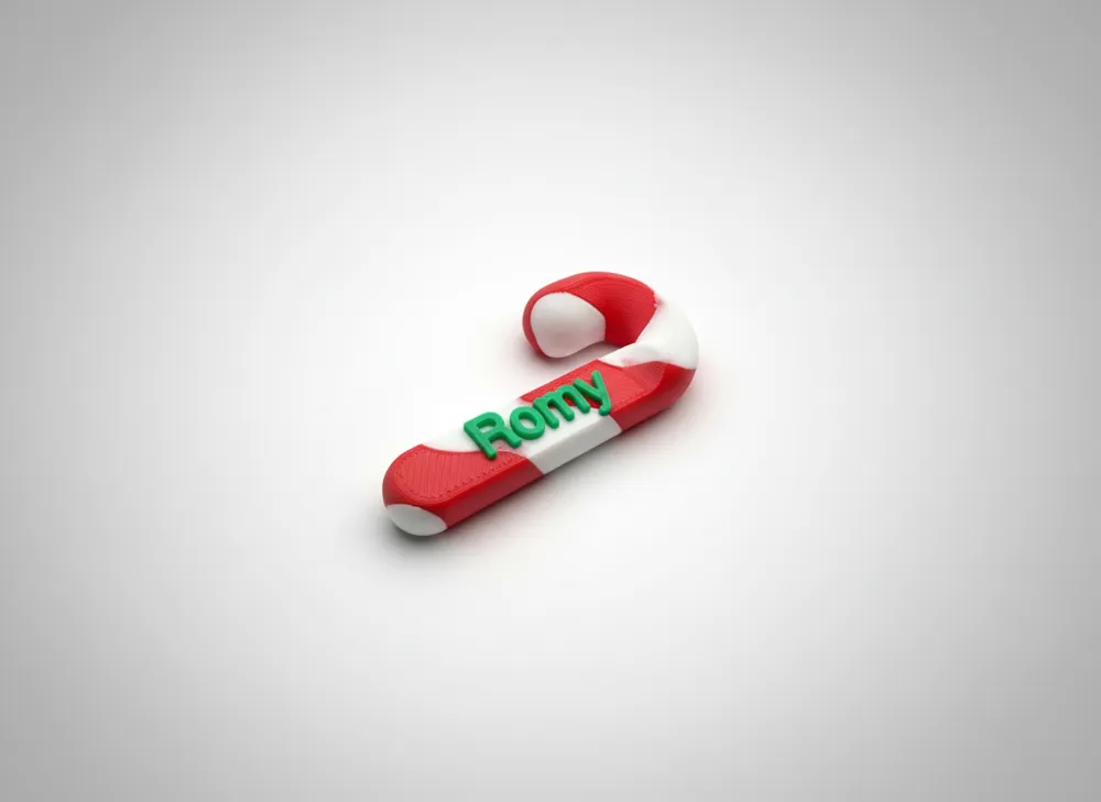 Candy Cane Glass Markers (customizable name) - Free 3D Print Model ...