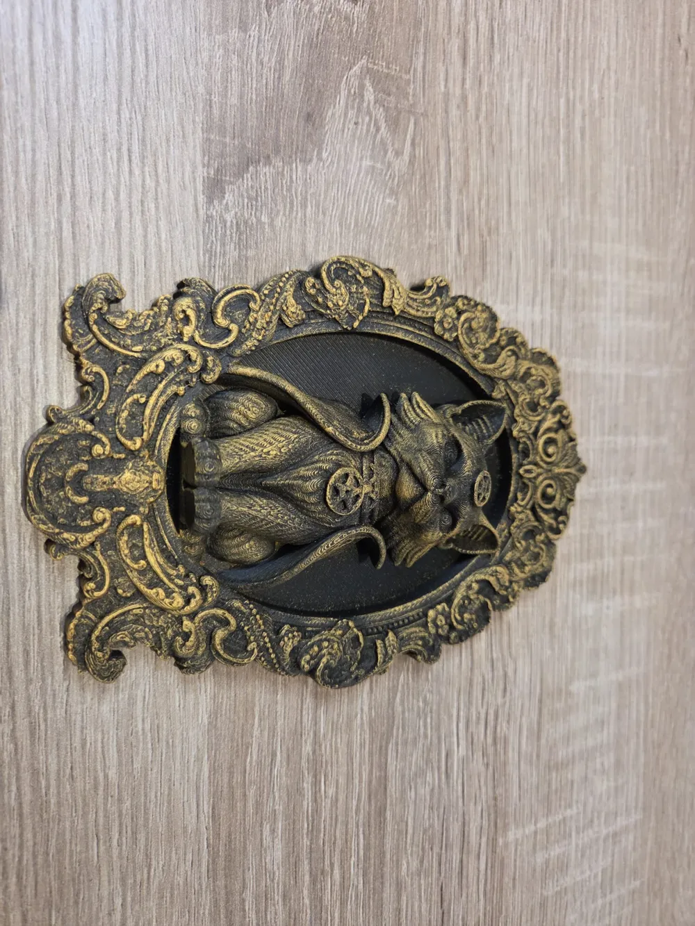 Gothic Cat in Vintage Baroque Picture Frame - Free 3D Print Model ...