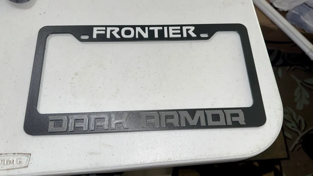Nissan Frontier Dark Armor License Plate Cover - Free 3D Print Model ...