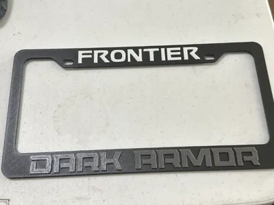 Nissan Frontier Dark Armor License Plate Cover - Free 3D Print Model ...