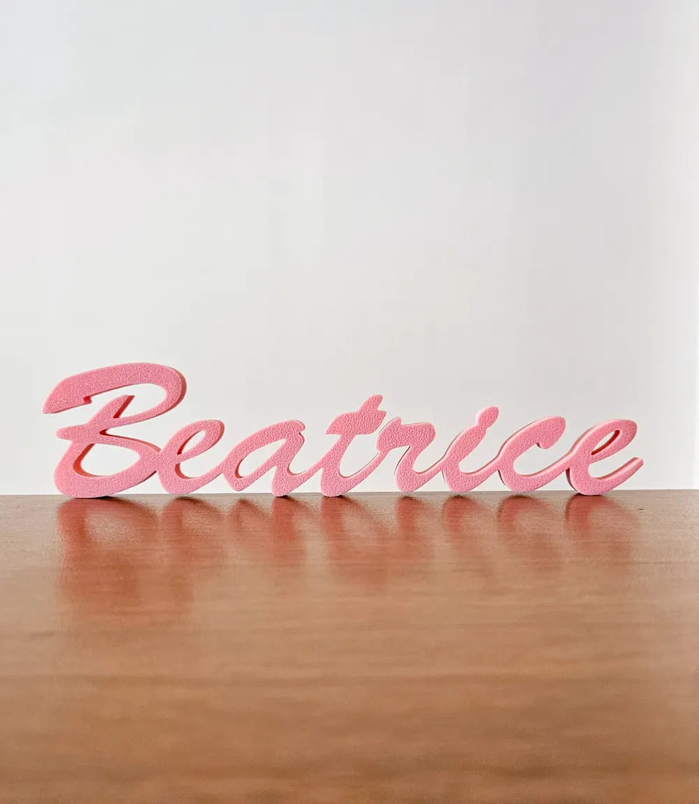 Beatrice name text - Free 3D Print Model - MakerWorld