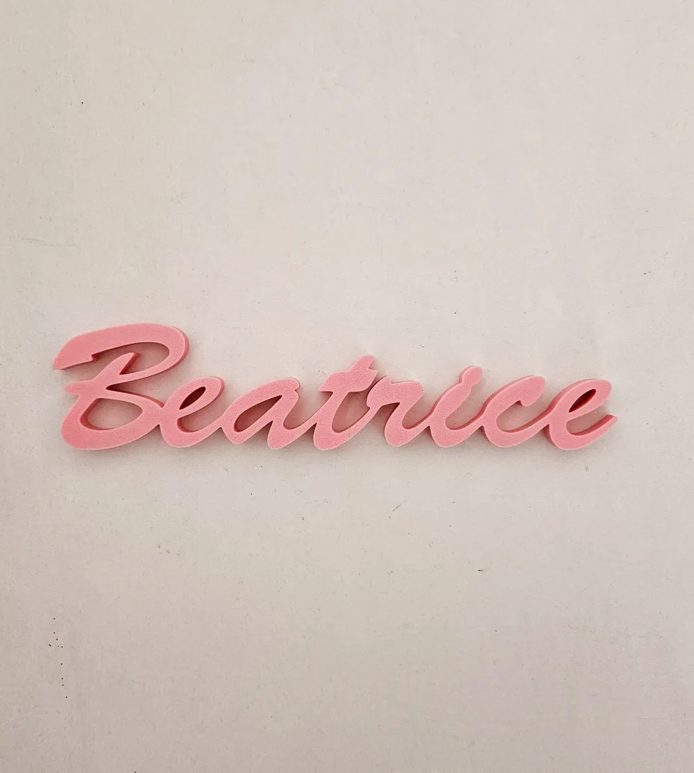Beatrice name text - Free 3D Print Model - MakerWorld
