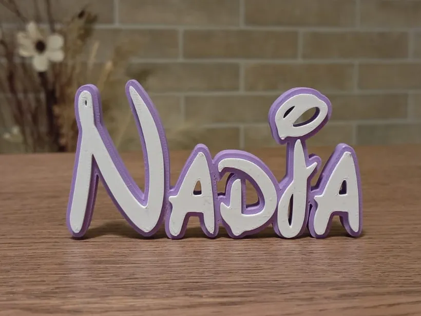 Disney Name Sign Nadja Kid Room Wall Decor Tag by Fabbiotto MakerWorld ...