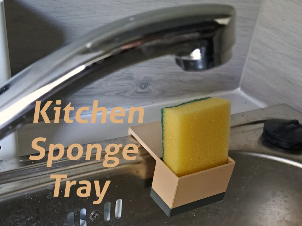 Kitchen Vertical Sponge Tray by Fat Moai MakerWorld: Download Free 3D ...
