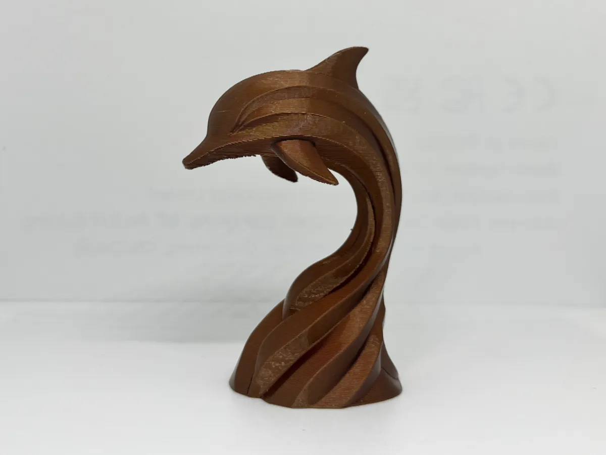 Dolphin spiral design decor - Free 3D Print Model - MakerWorld