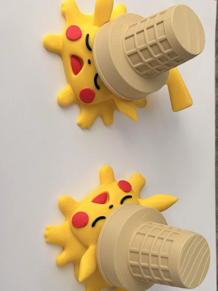 Melted Pikachu – Ice Cream Crash Edition - Free 3D Print Model - MakerWorld