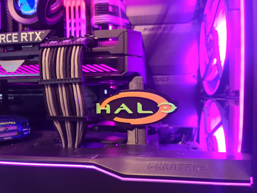 Halo Badge (GPU Support Riser Compatible) by dakjones82 - MakerWorld