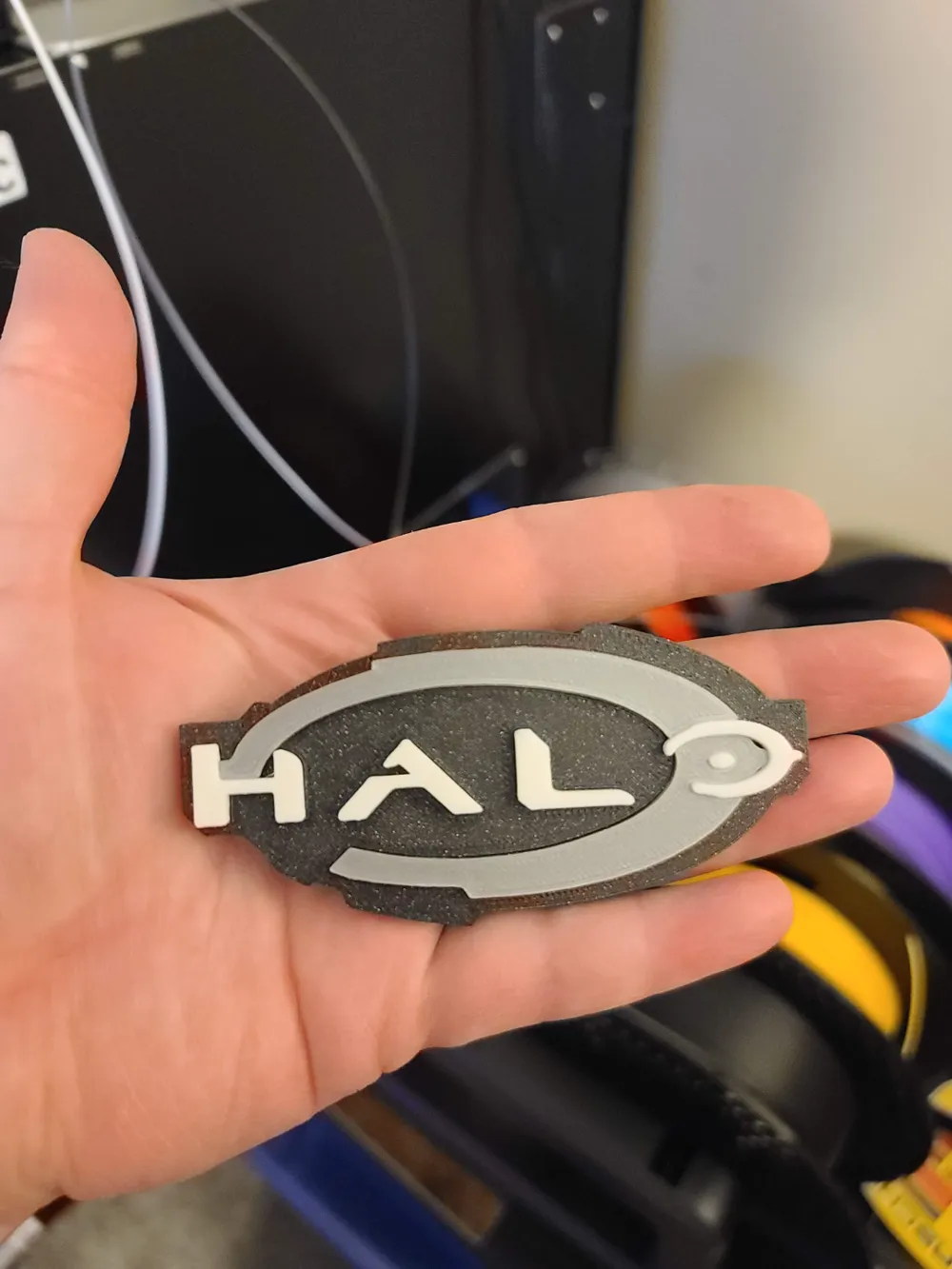 Halo Badge (GPU Support Riser Compatible) by dakjones82 - MakerWorld