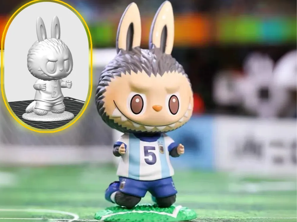 Labubu Argentina Football by Chocobo MakerWorld: Download Free 3D Models
