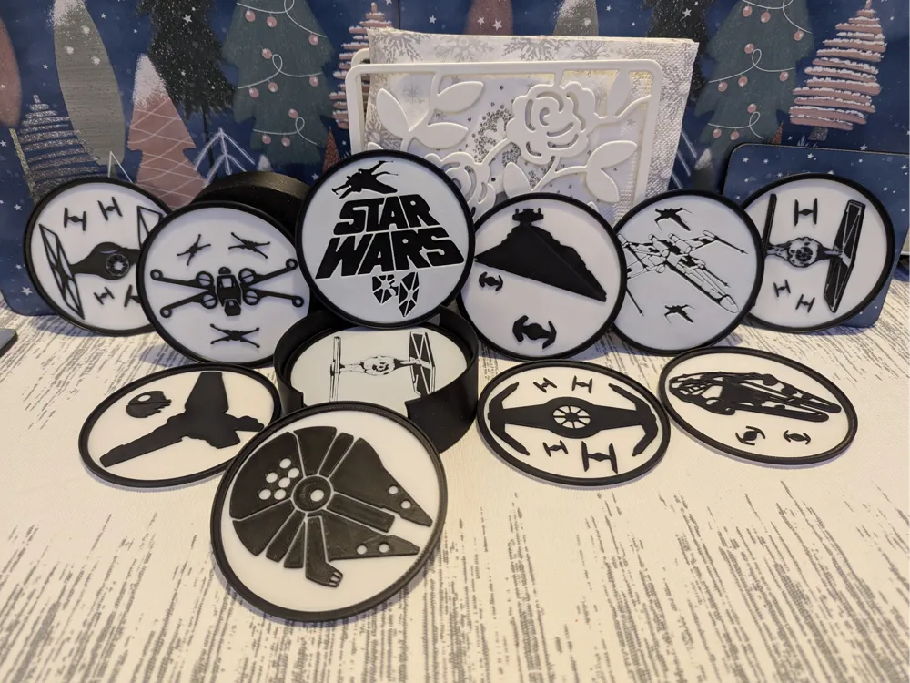Star Wars Stackable Coaster Set - Ships by DelPrints - MakerWorld