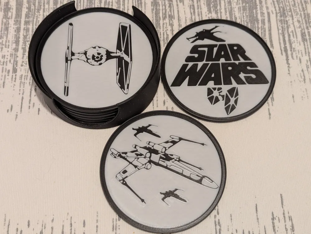 Star Wars Stackable Coaster Set - Ships by DelPrints - MakerWorld