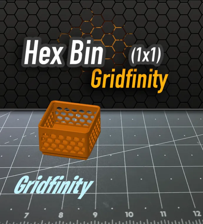 Hex Bin Gridfinity 1x1 by K2_Kevin - MakerWorld