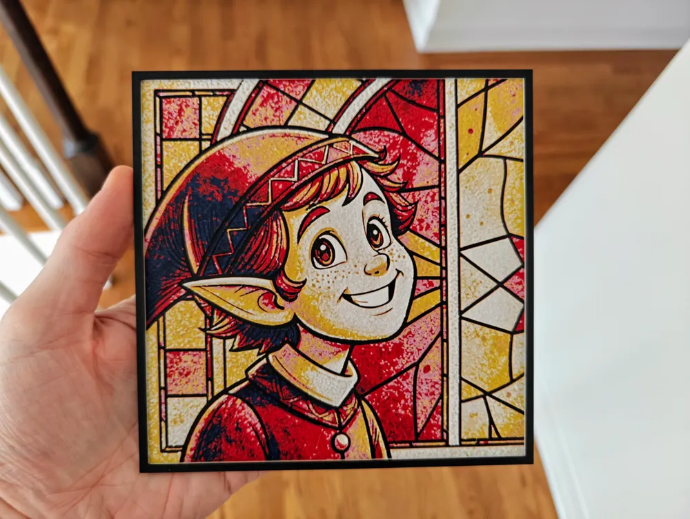 Stained Glass Christmas Elf by 0atz - MakerWorld